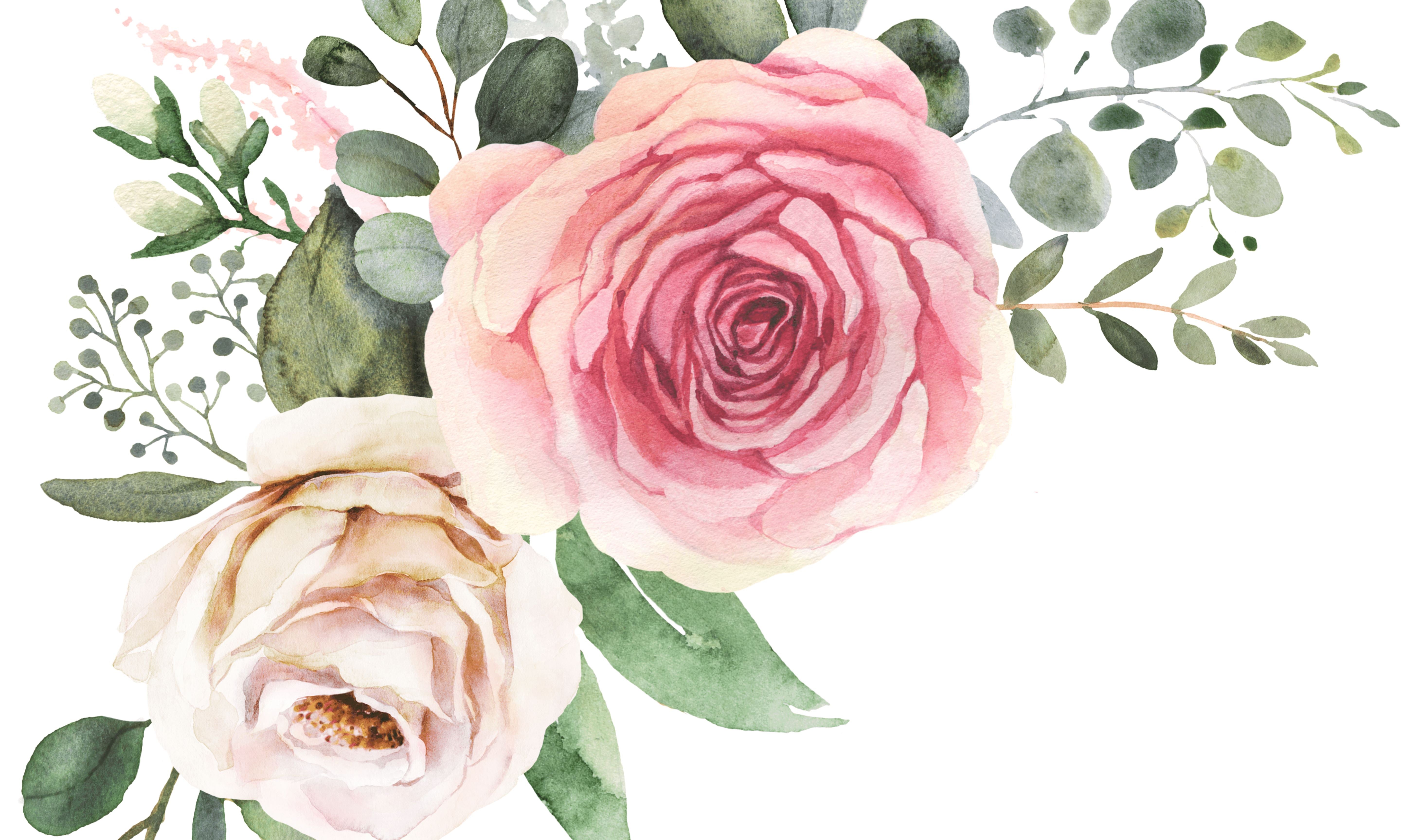 Aquarel Bloemen Tutorial Kleurrijke Blozende Bloemen